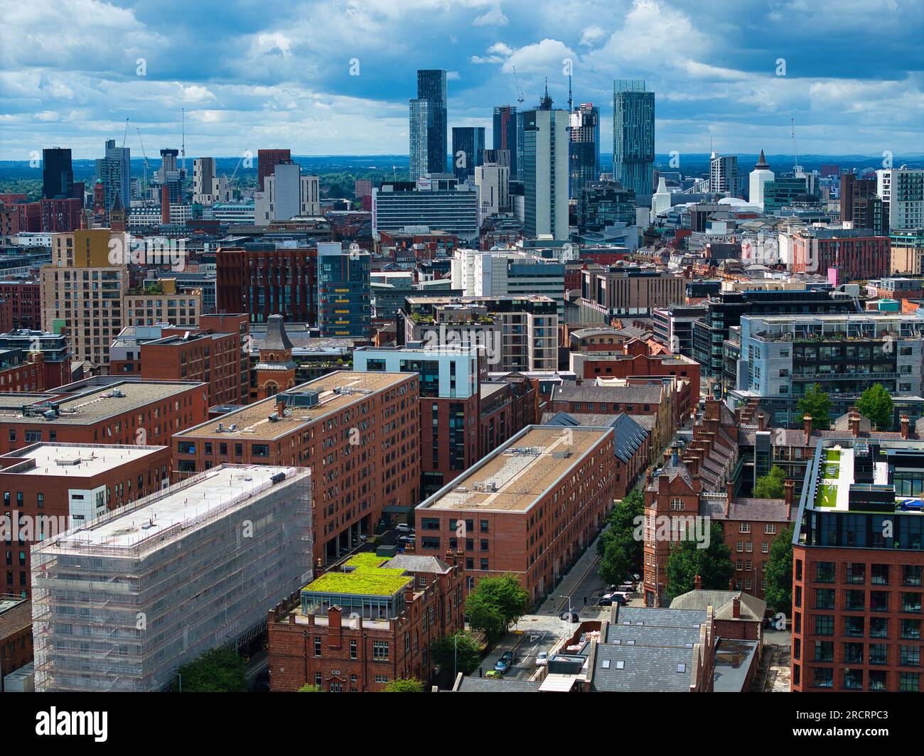 Manchester Skyline on a cloudy day Stock Photo - Alamy