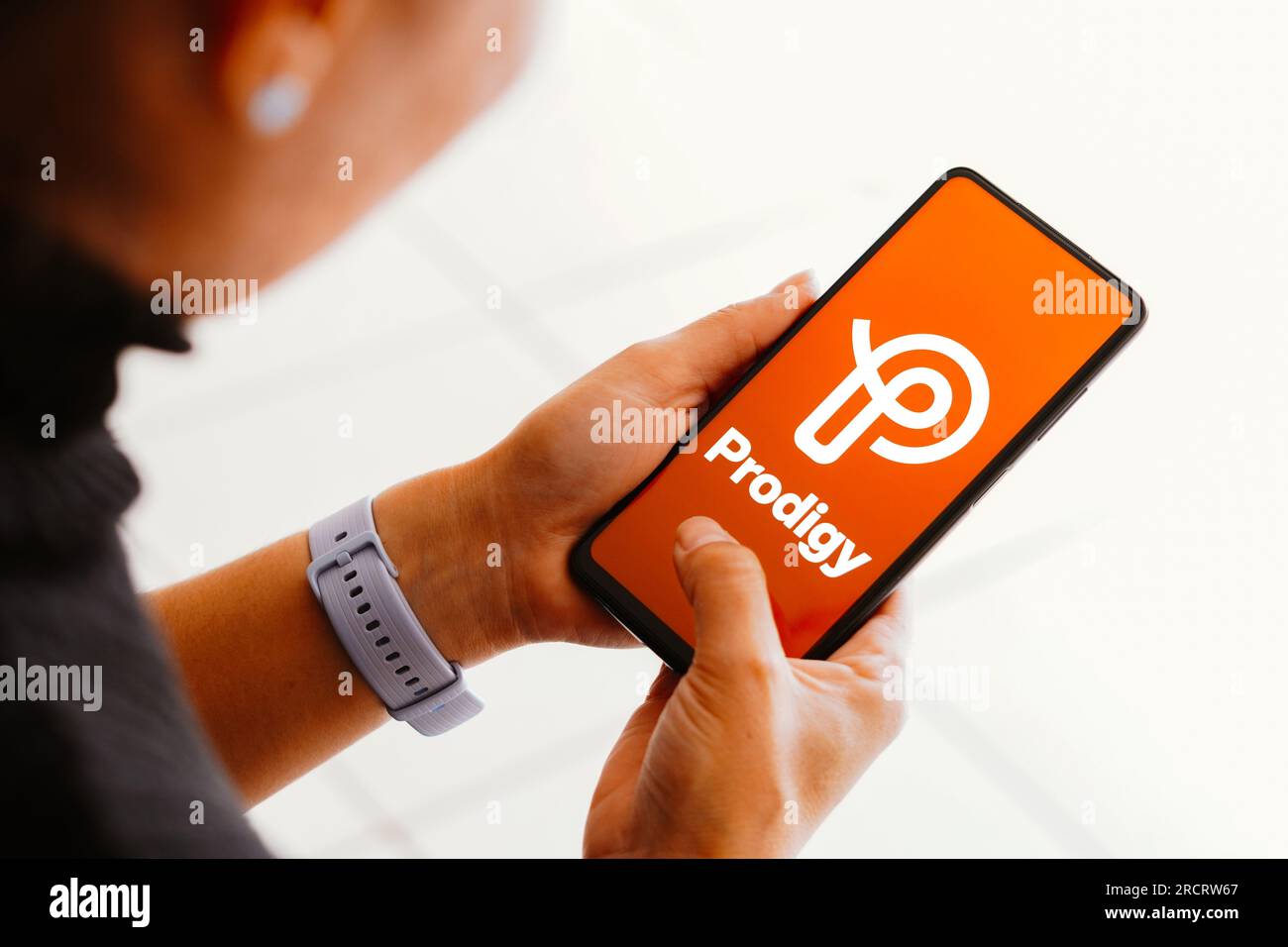 In this photo illustration, the Prodigy Education logo seen displayed ...