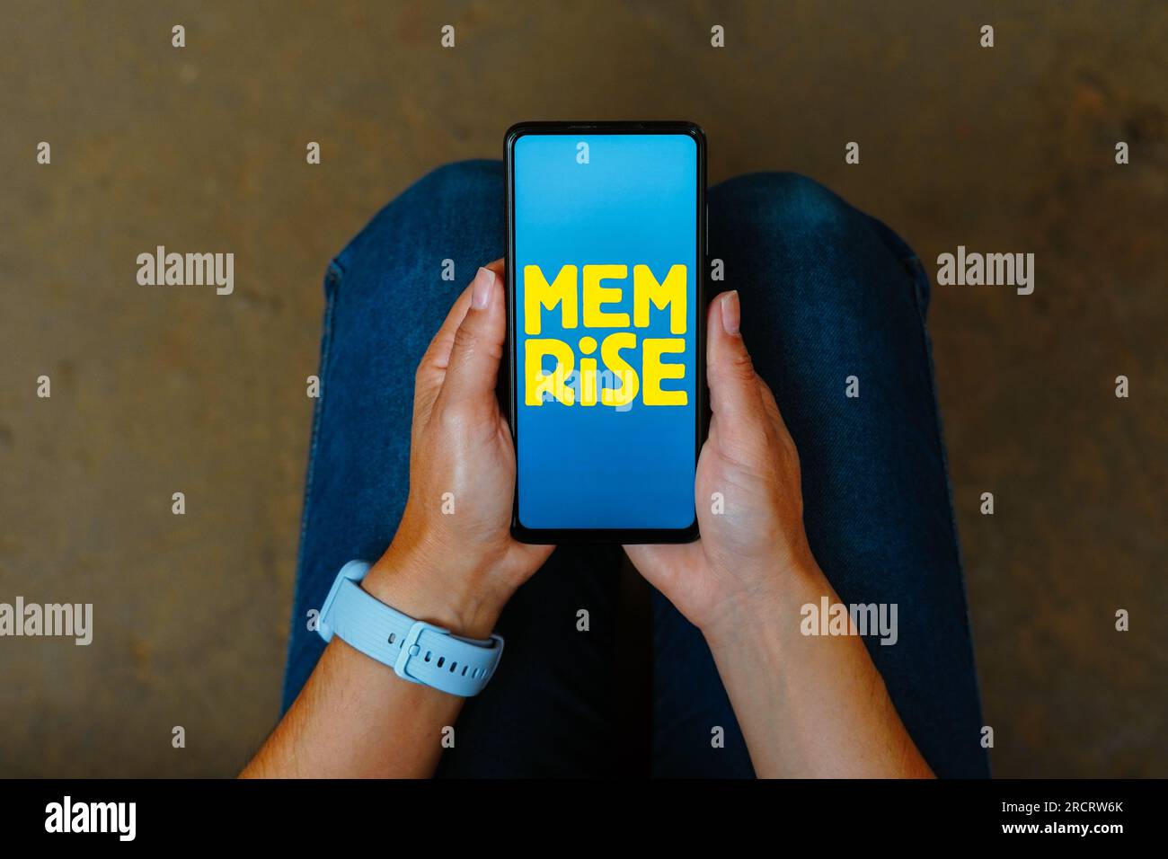 In this photo illustration, the Memrise logo seen displayed on a ...