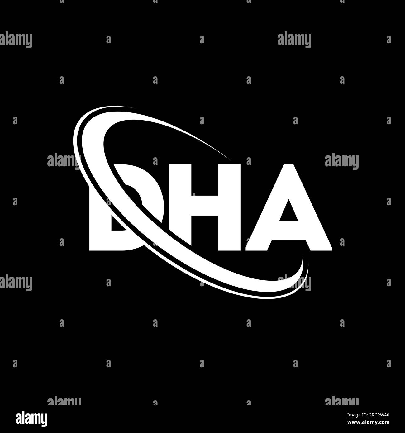 DHA logo. DHA letter. DHA letter logo design. Initials DHA logo linked ...