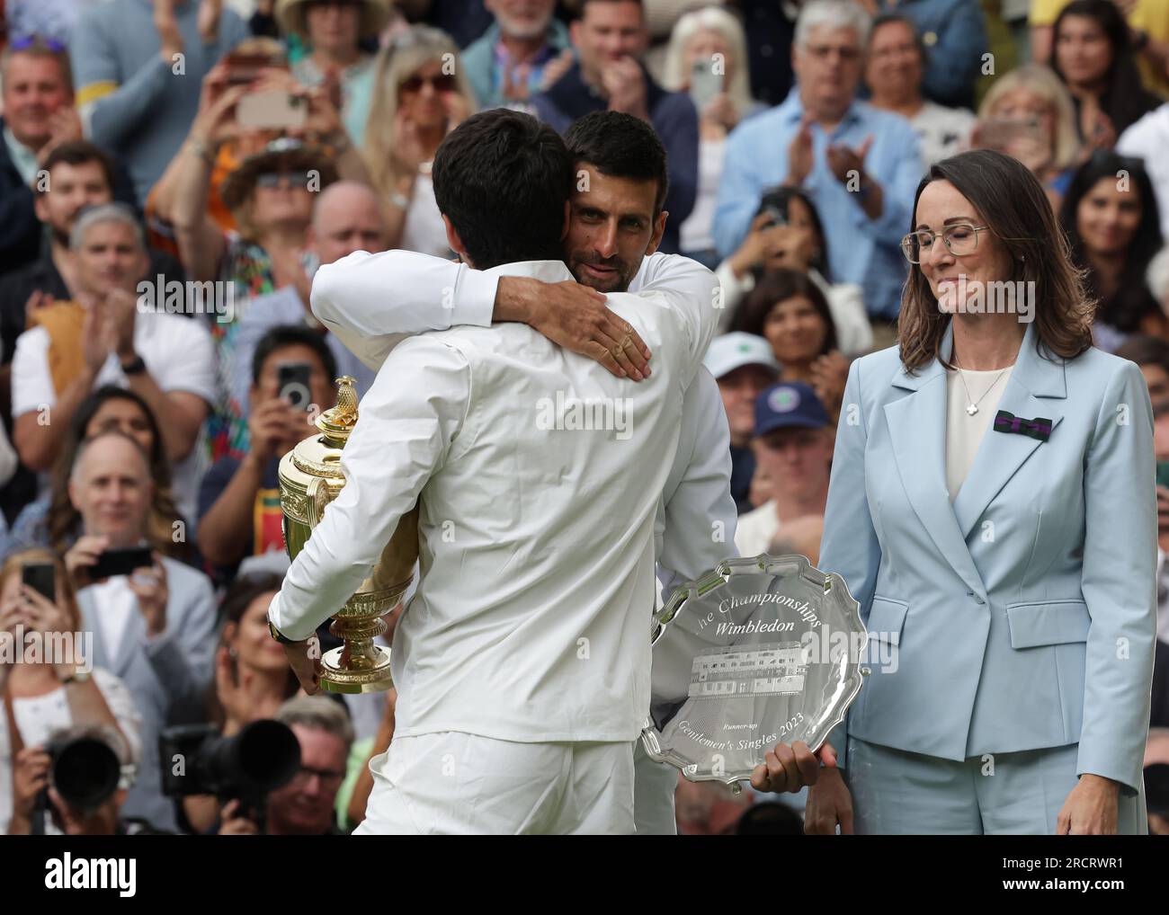 Djokovic wimbledon 2023 trophy hi-res stock photography and images - Alamy