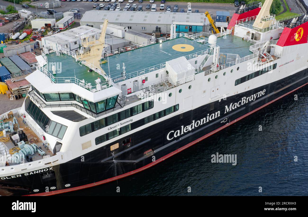 New ferry in construction in ship yard by Ferguson Marine Stock Photo ...