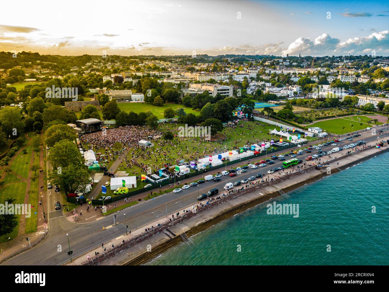 Torquay, UK. 16th July, 2023. The Electric Bay music festival on Sunday ...