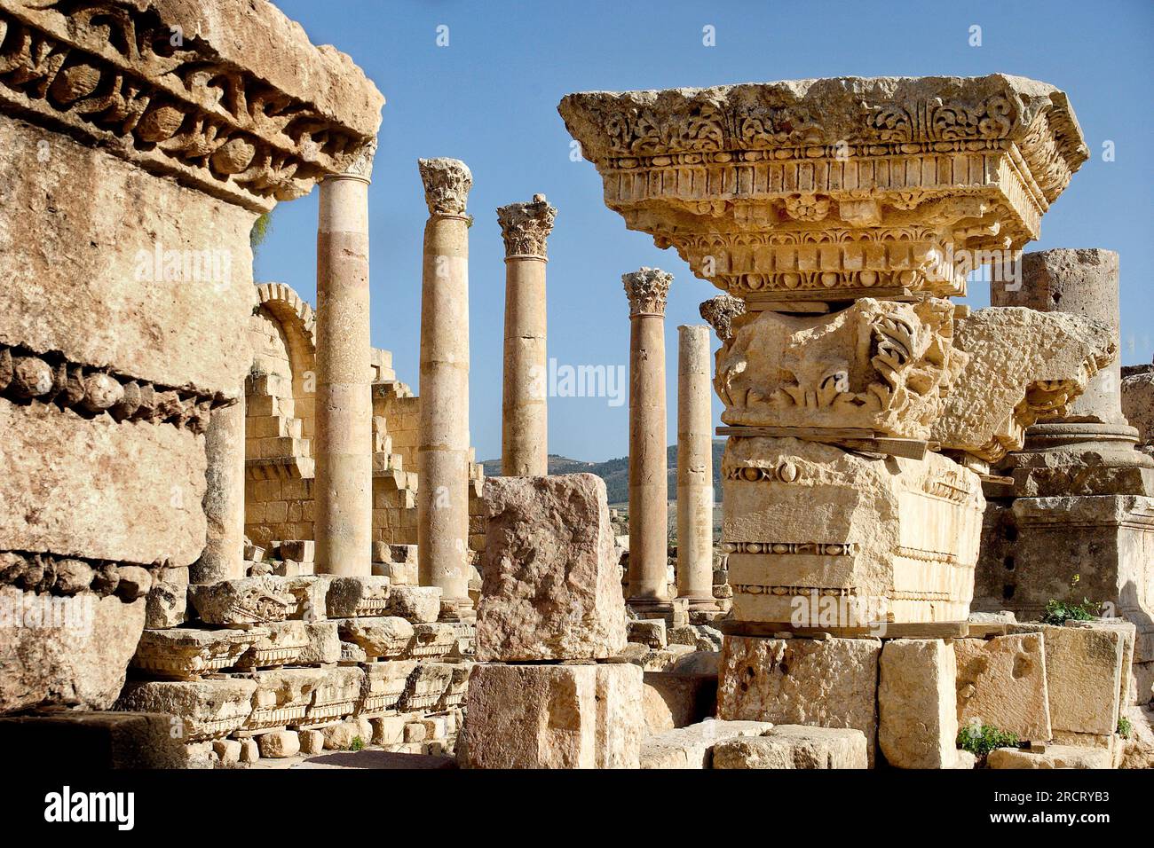 surroundings of the Church of the Propylaea, Jerash, Gerasa ...