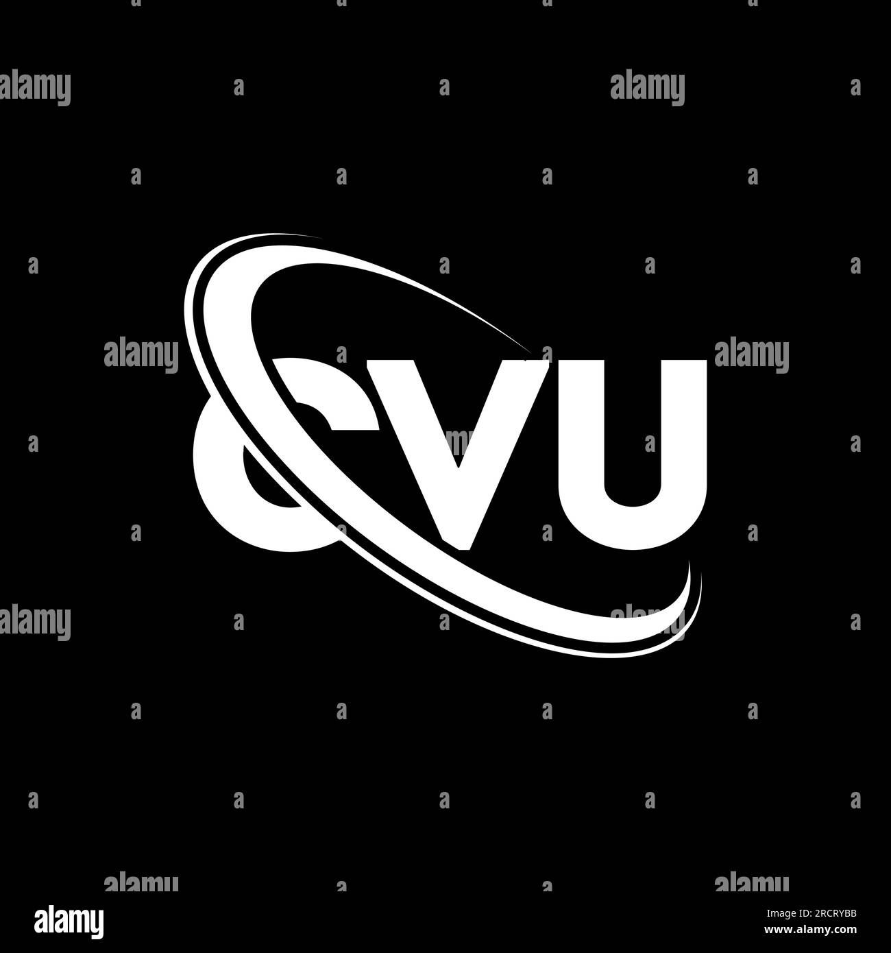 CVU logo. CVU letter. CVU letter logo design. Initials CVU logo linked ...