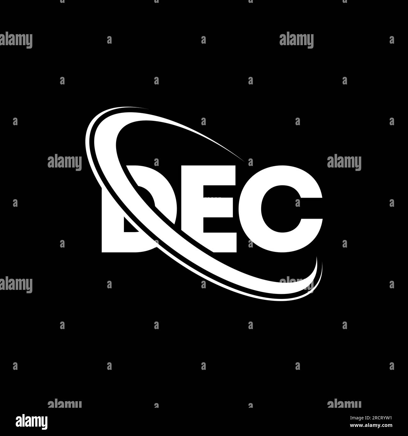 DEC logo. DEC letter. DEC letter logo design. Initials DEC logo linked ...