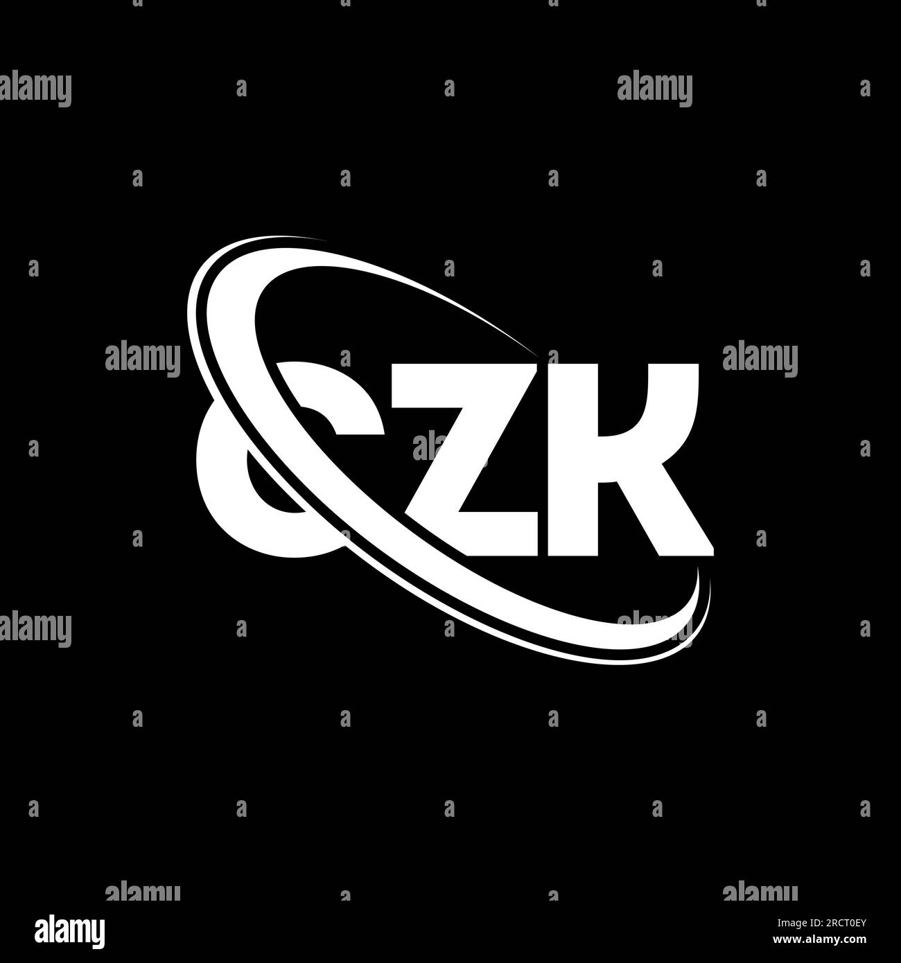 CZK logo. CZK letter. CZK letter logo design. Initials CZK logo linked ...