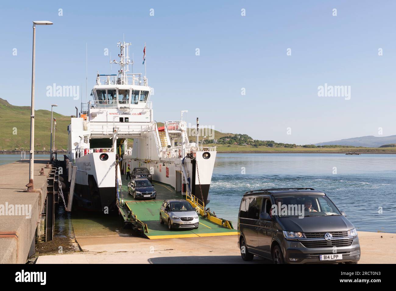The Caledonian MacBrayne Car Ferry from Raasay Unloading at the Jetty ...