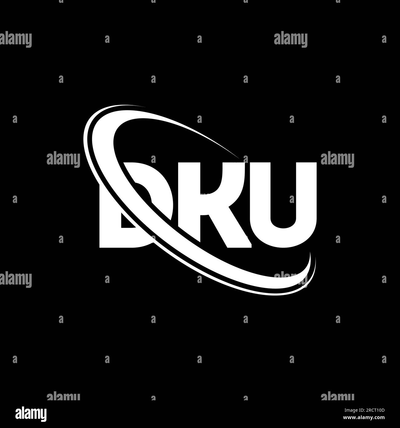 DKU logo. DKU letter. DKU letter logo design. Initials DKU logo linked with circle and uppercase ...