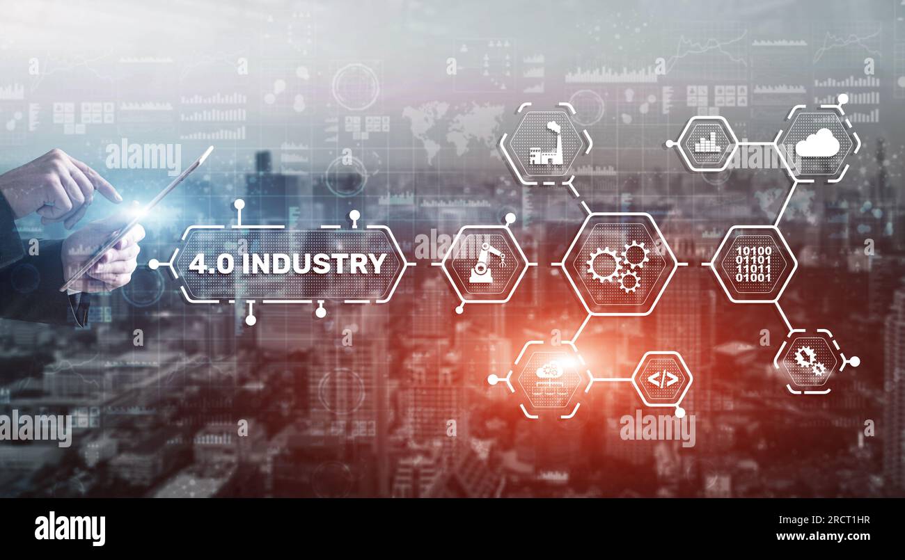 Industry 4.0 - The Fourth Industrial Revolution. Business Technology concept Stock Photo - Alamy