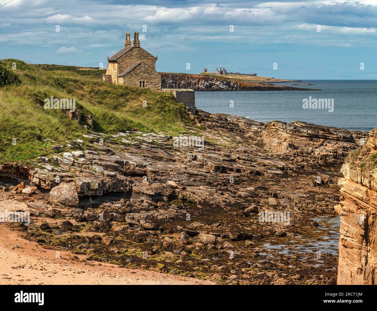 Summer of The Bathing House at Howick Haven on the Northumberland Coast ...