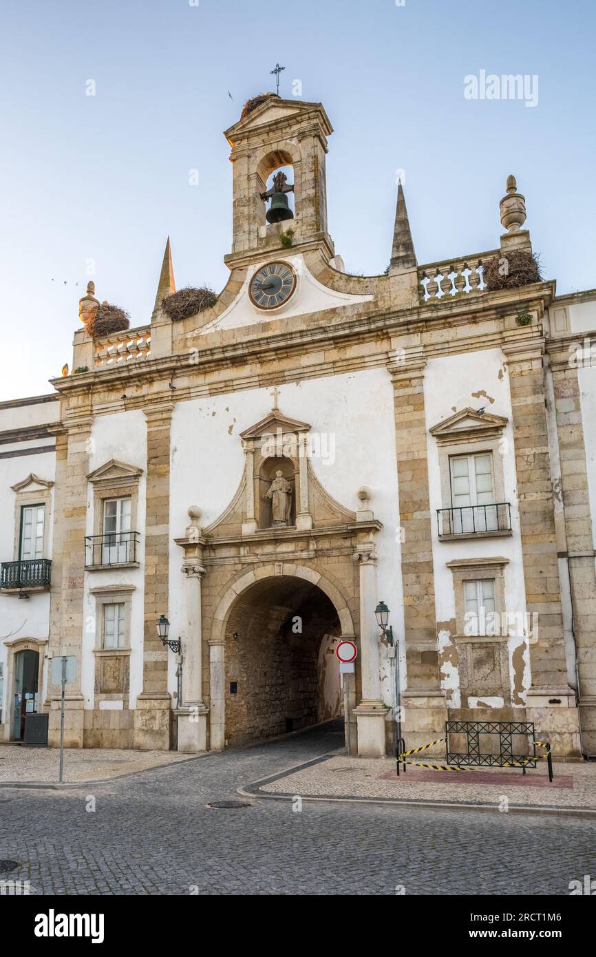 Old christian church in Faro town, Portugal Stock Photo - Alamy