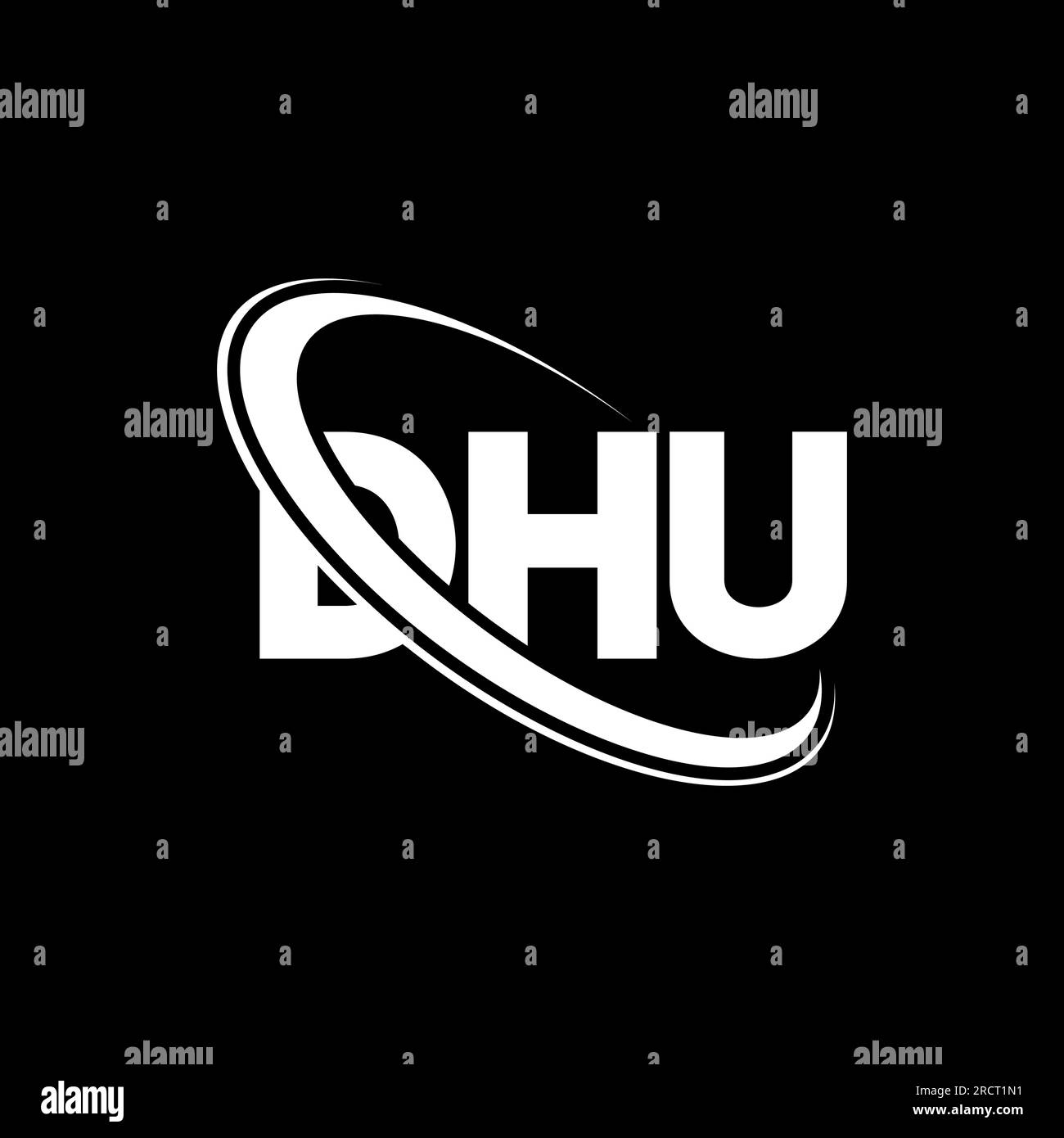 DHU logo. DHU letter. DHU letter logo design. Initials DHU logo linked ...