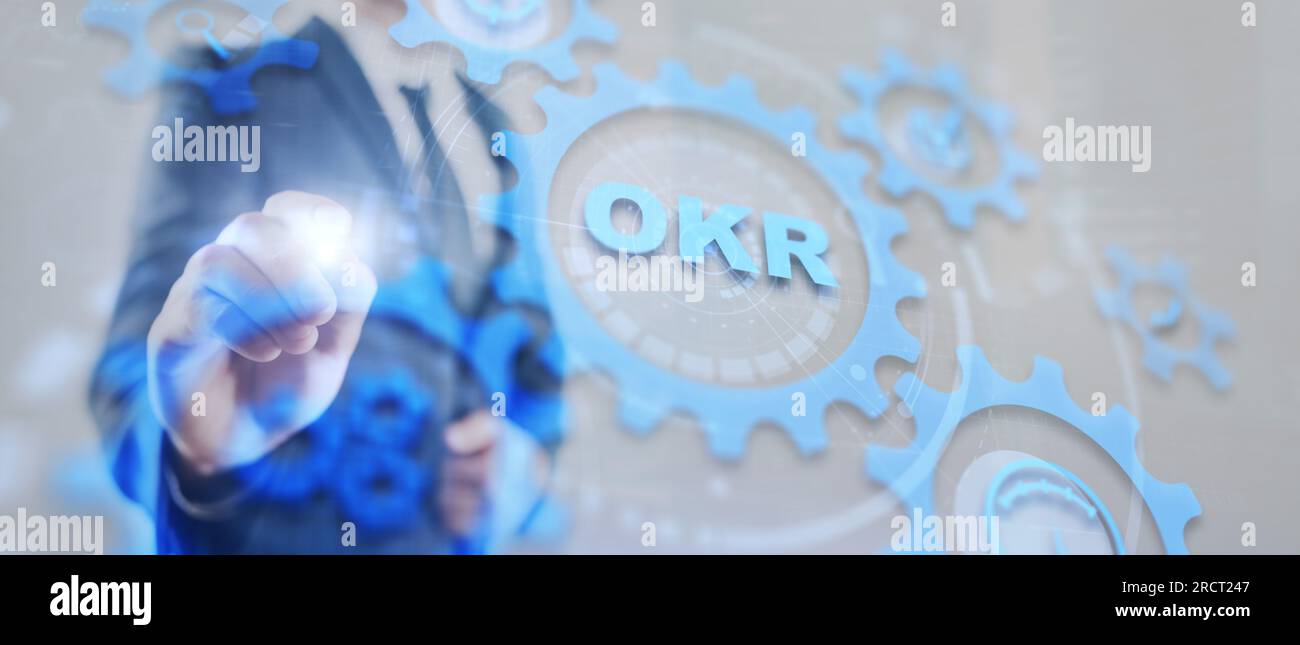 OKR. Objectives, Key and Results. Business target and focus concepts ...