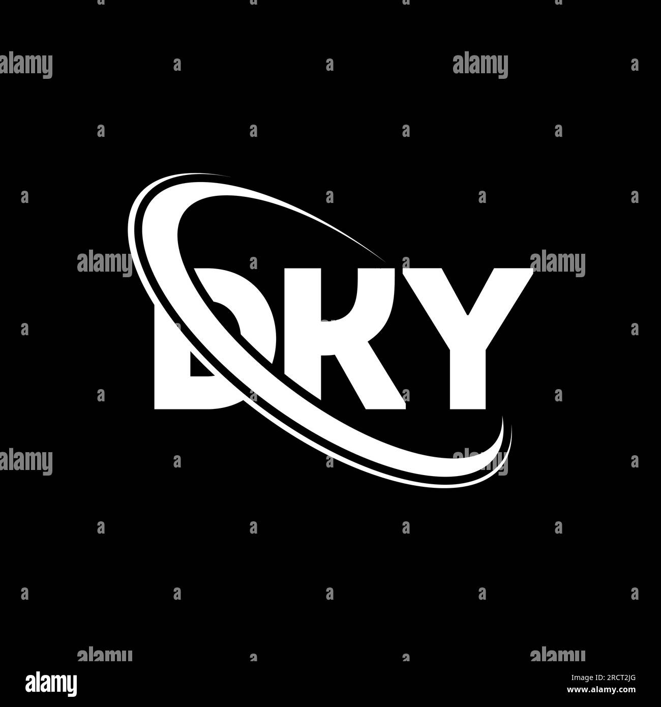 DKY logo. DKY letter. DKY letter logo design. Initials DKY logo linked ...