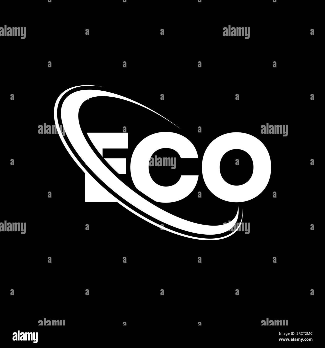 ECO logo. ECO letter. ECO letter logo design. Initials ECO logo linked ...