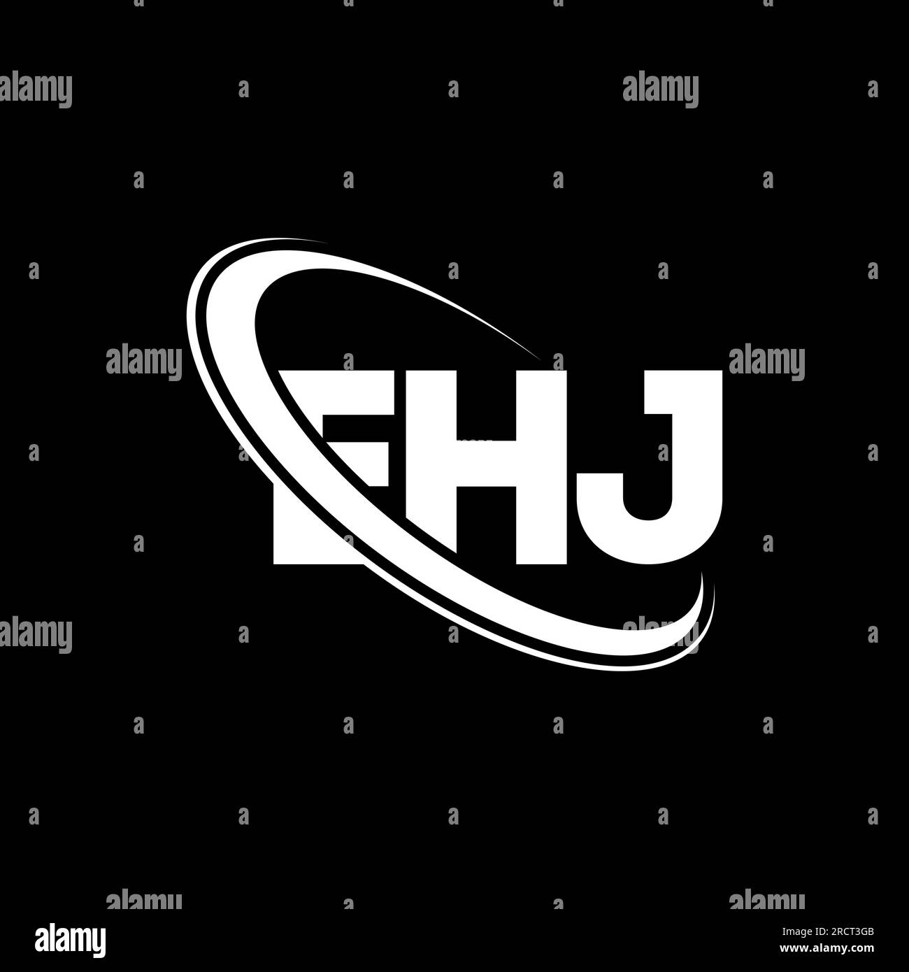 EHJ logo. EHJ letter. EHJ letter logo design. Initials EHJ logo linked ...