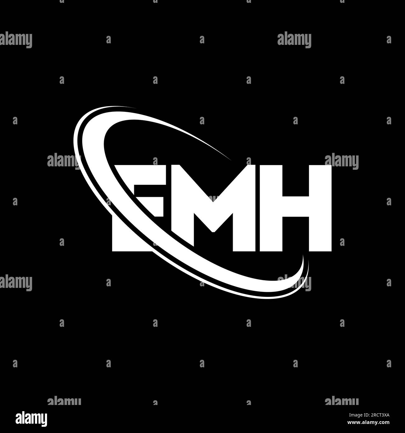 EMH logo. EMH letter. EMH letter logo design. Initials EMH logo linked ...