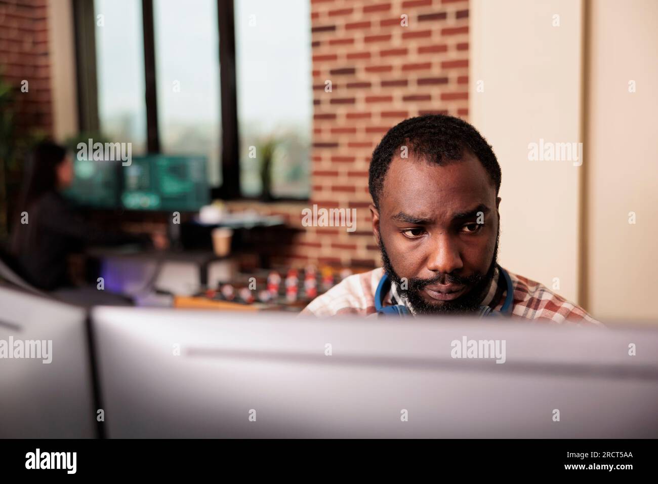 Software Developer Typing Javascript Code On Computer To Develop Online Cloud Computing