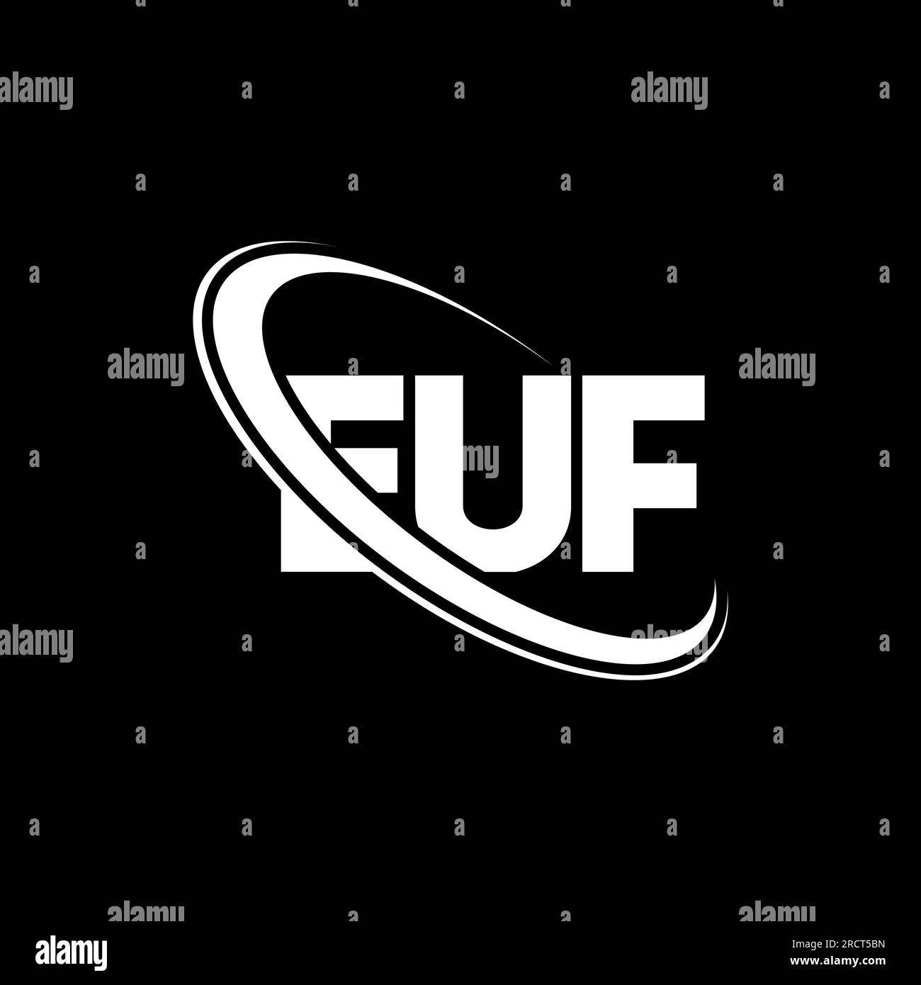 EUF logo. EUF letter. EUF letter logo design. Initials EUF logo linked ...