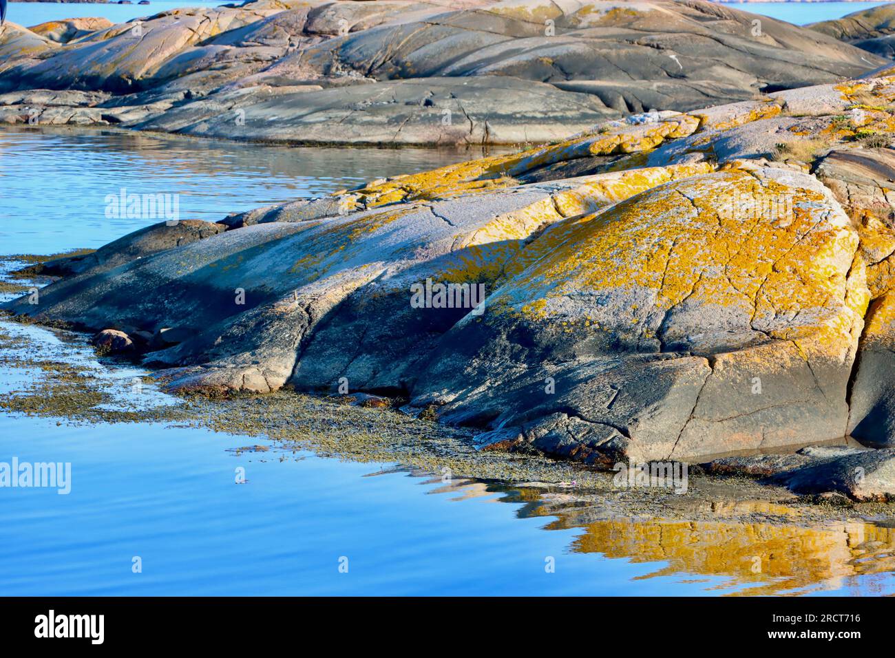 Rock formations on island in Fjällbacka archipelago on the western coastline of Sweden Stock ...