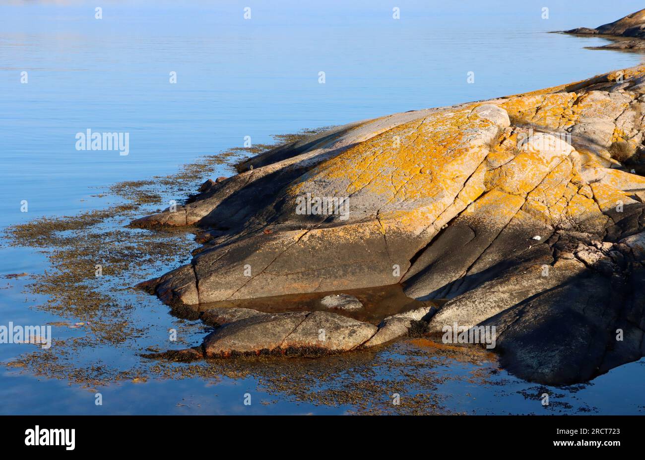 Rock formations on island in Fjällbacka archipelago on the western coastline of Sweden Stock ...