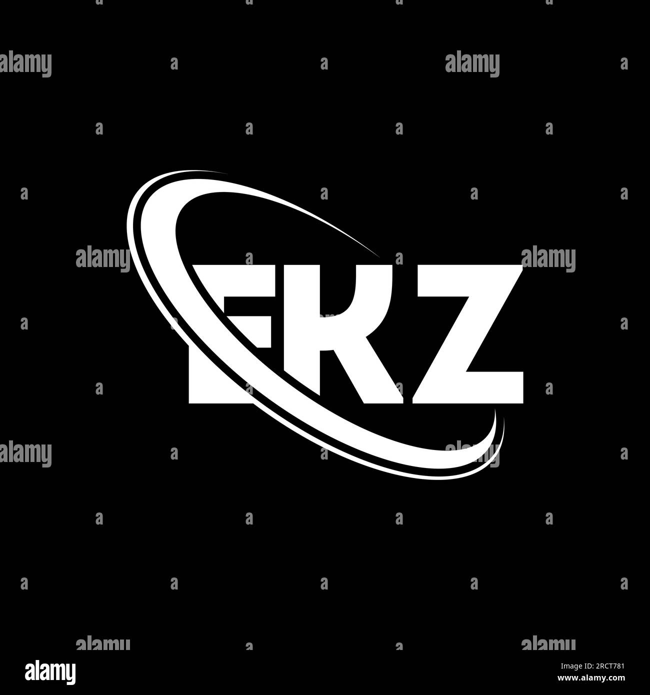 EKZ logo. EKZ letter. EKZ letter logo design. Initials EKZ logo linked ...