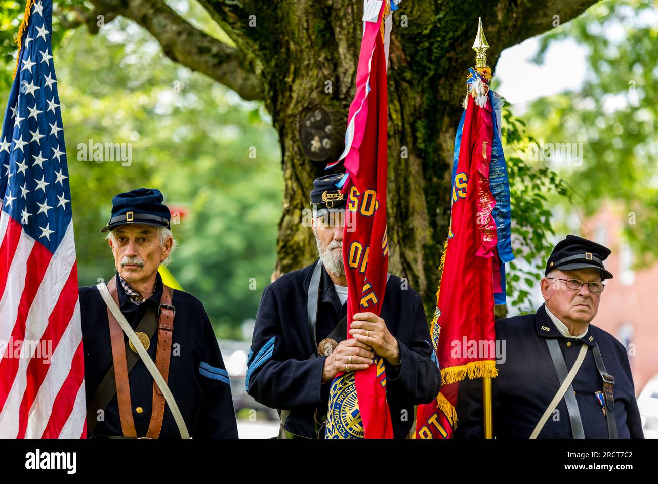 Ceremony honoring the life of George Washington Dugan, the only Black ...