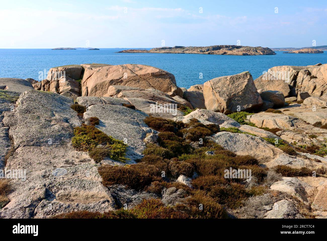 Rock formations on island in Fjällbacka archipelago on the western coastline of Sweden Stock ...