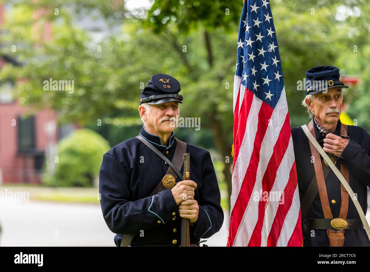 Ceremony honoring the life of George Washington Dugan, the only Black ...