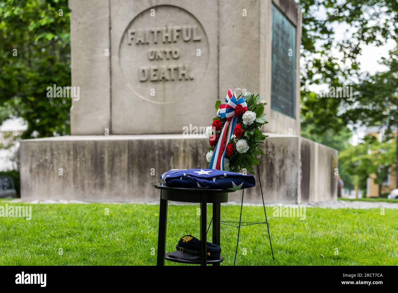 Ceremony honoring the life of George Washington Dugan, the only Black ...