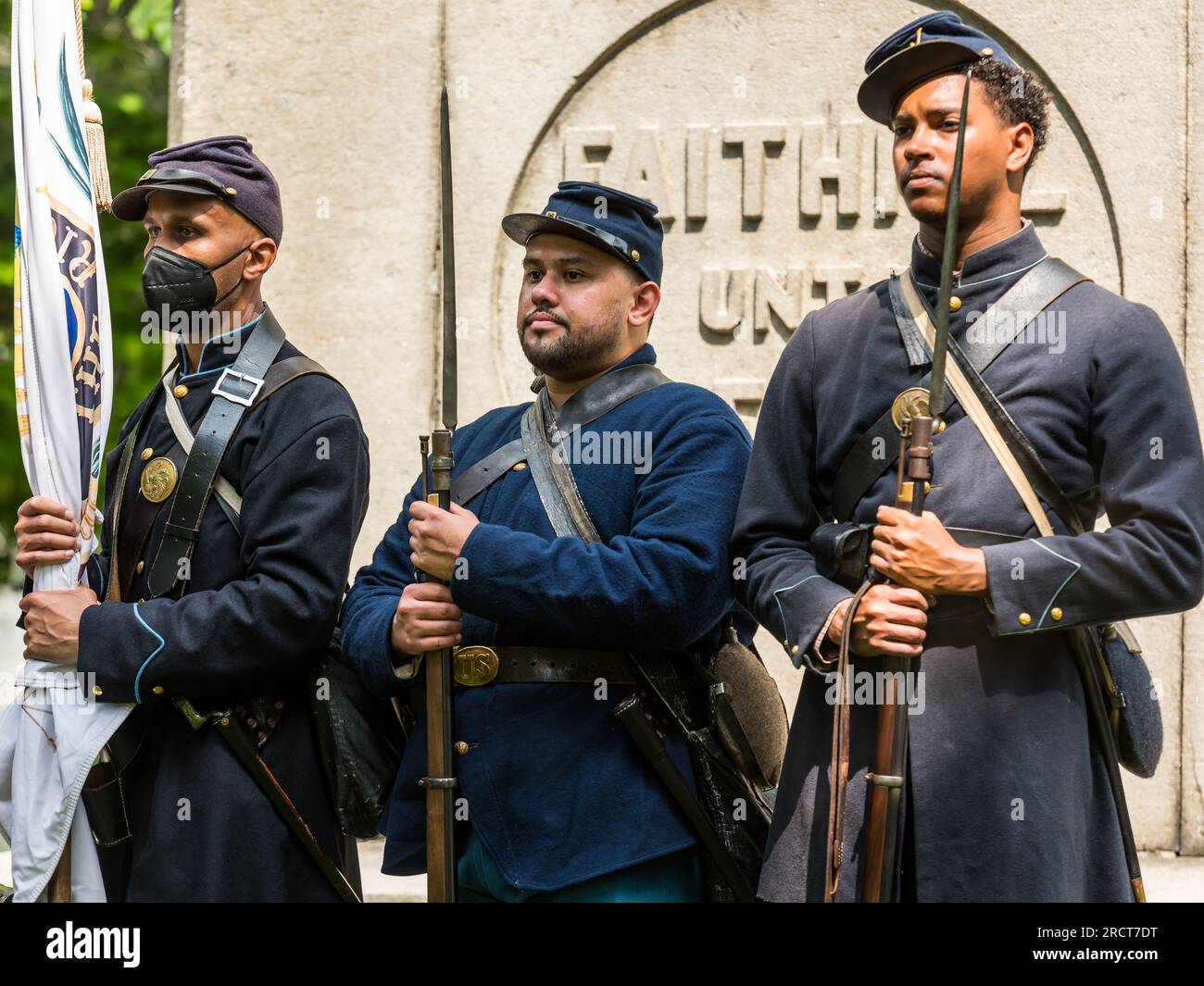 Ceremony honoring the life of George Washington Dugan, the only Black ...