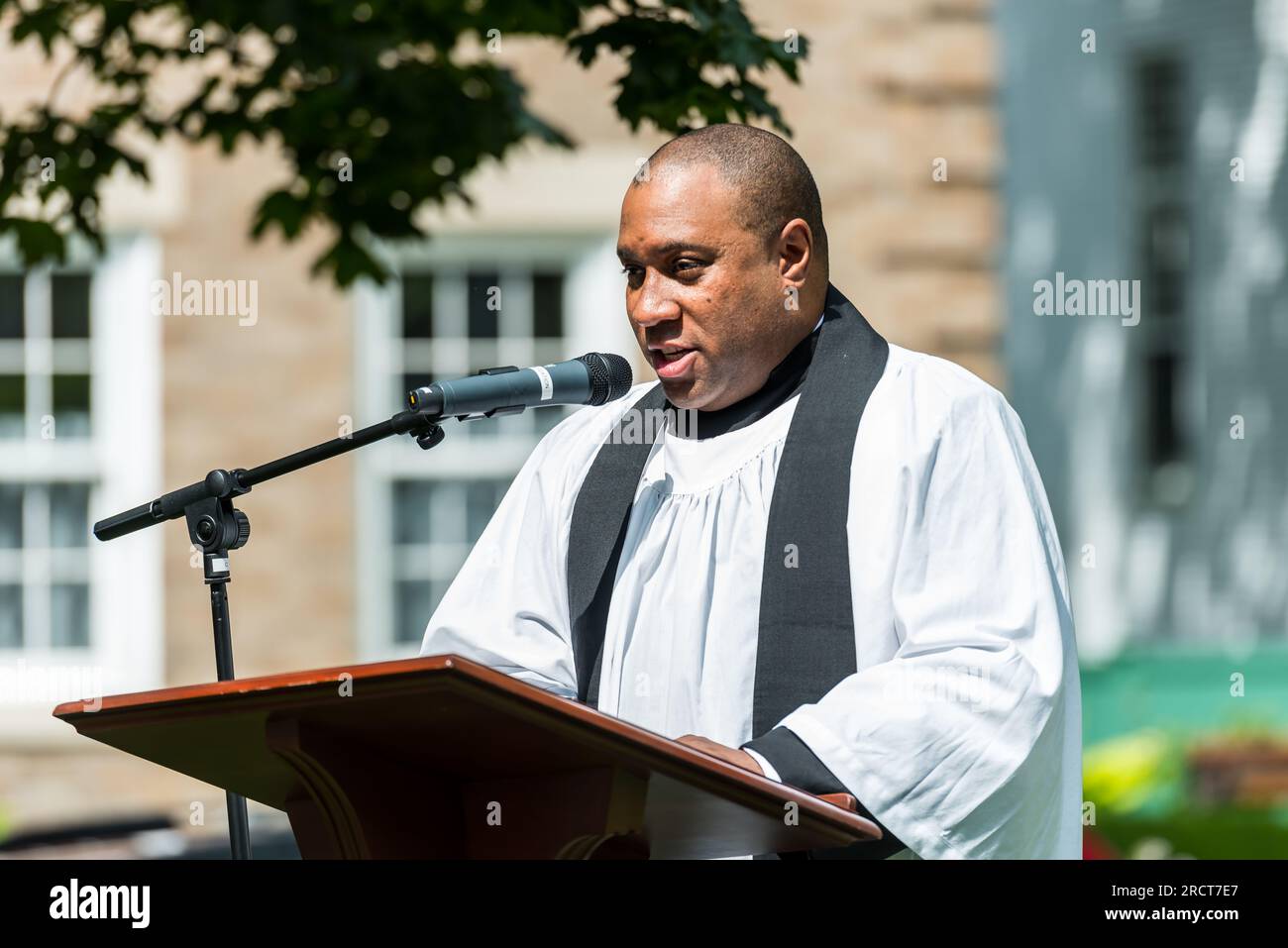 Major James Hairston speaking at ceremony honoring the life of George ...