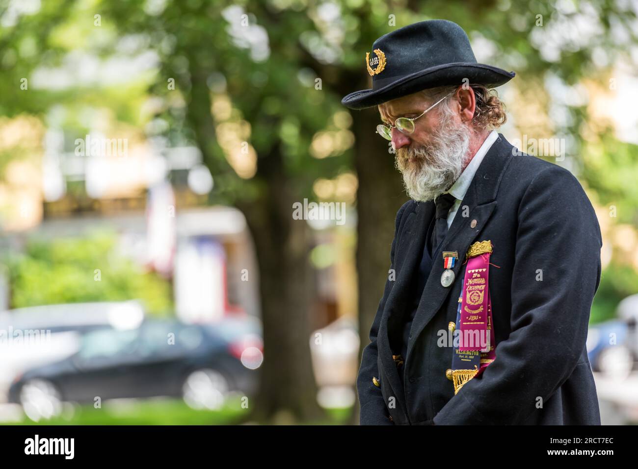 Ceremony honoring the life of George Washington Dugan, the only Black ...