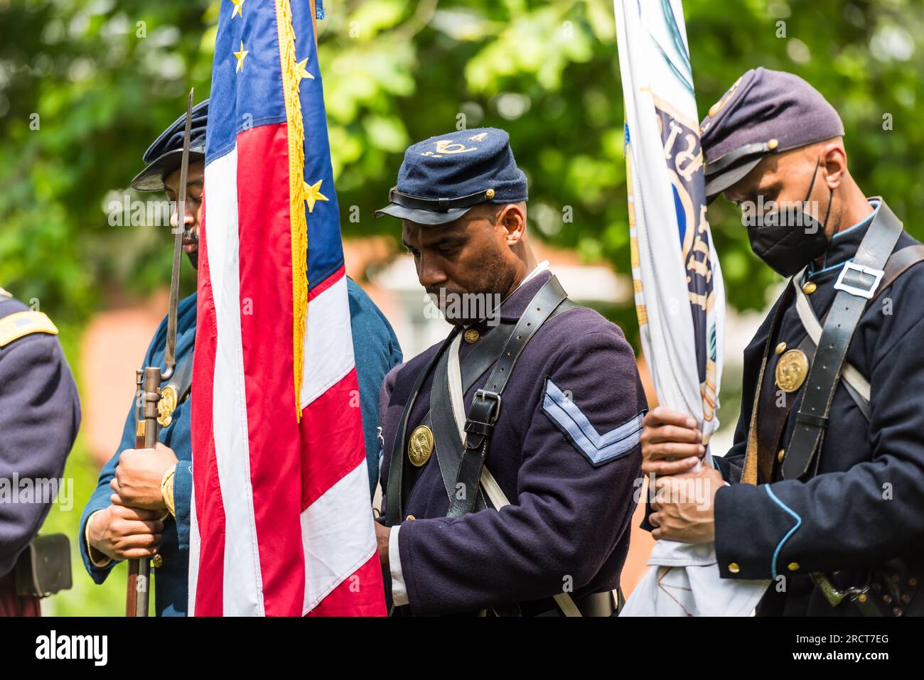 Ceremony honoring the life of George Washington Dugan, the only Black ...