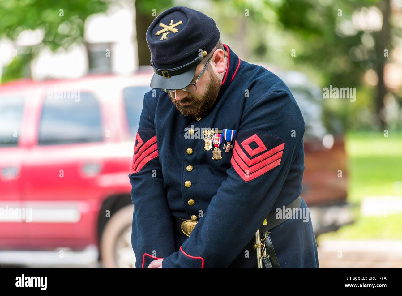 Ceremony honoring the life of George Washington Dugan, the only Black ...