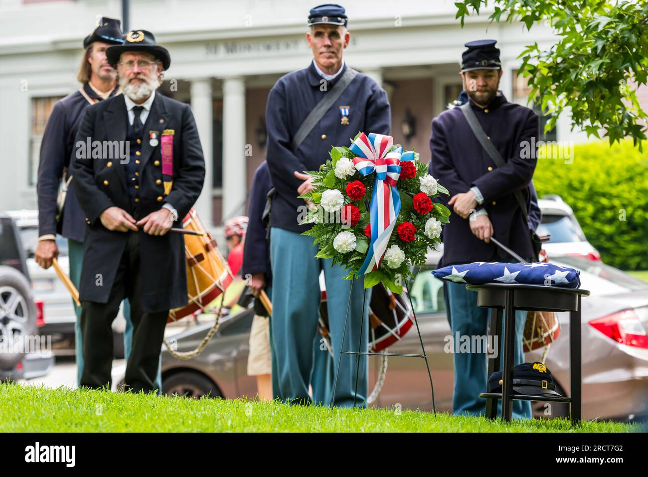 Ceremony honoring the life of George Washington Dugan, the only Black ...