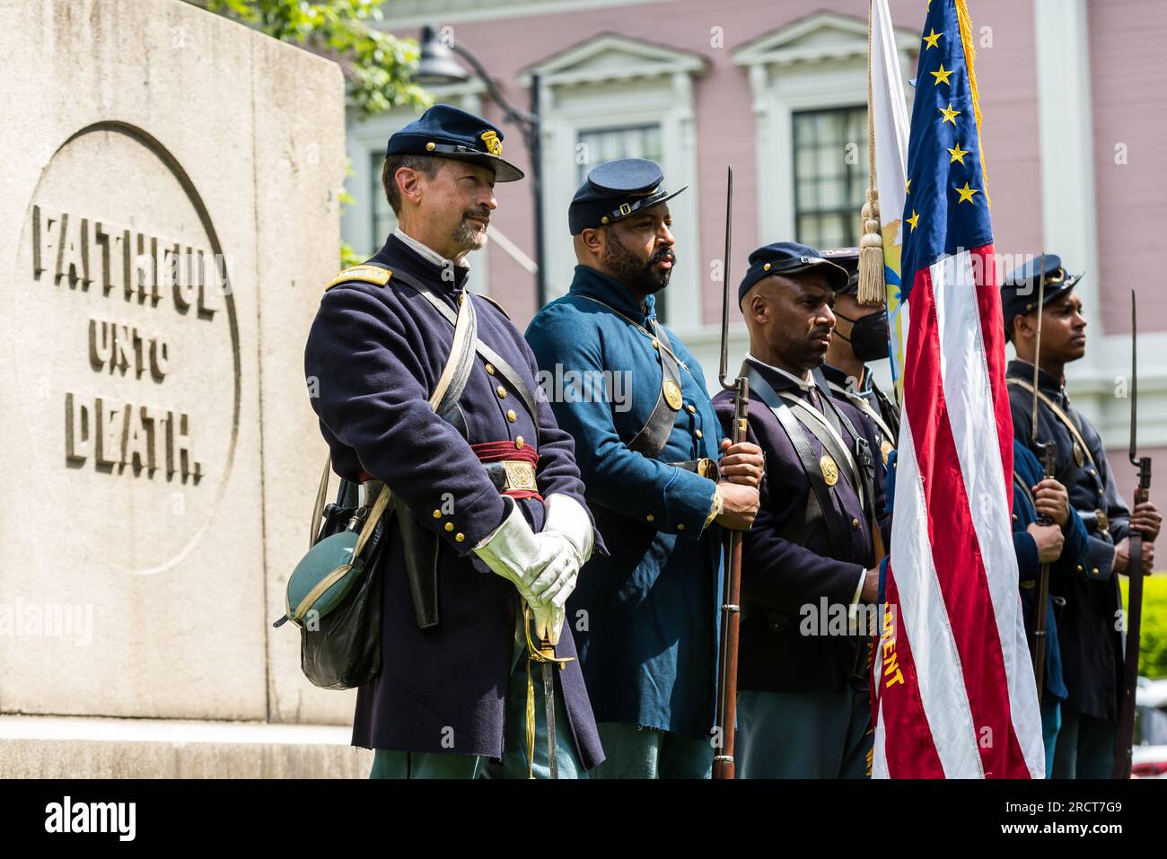 Ceremony honoring the life of George Washington Dugan, the only Black ...