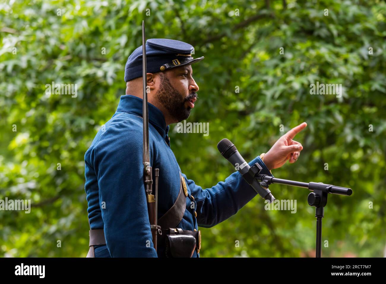 Ceremony honoring the life of George Washington Dugan, the only Black ...