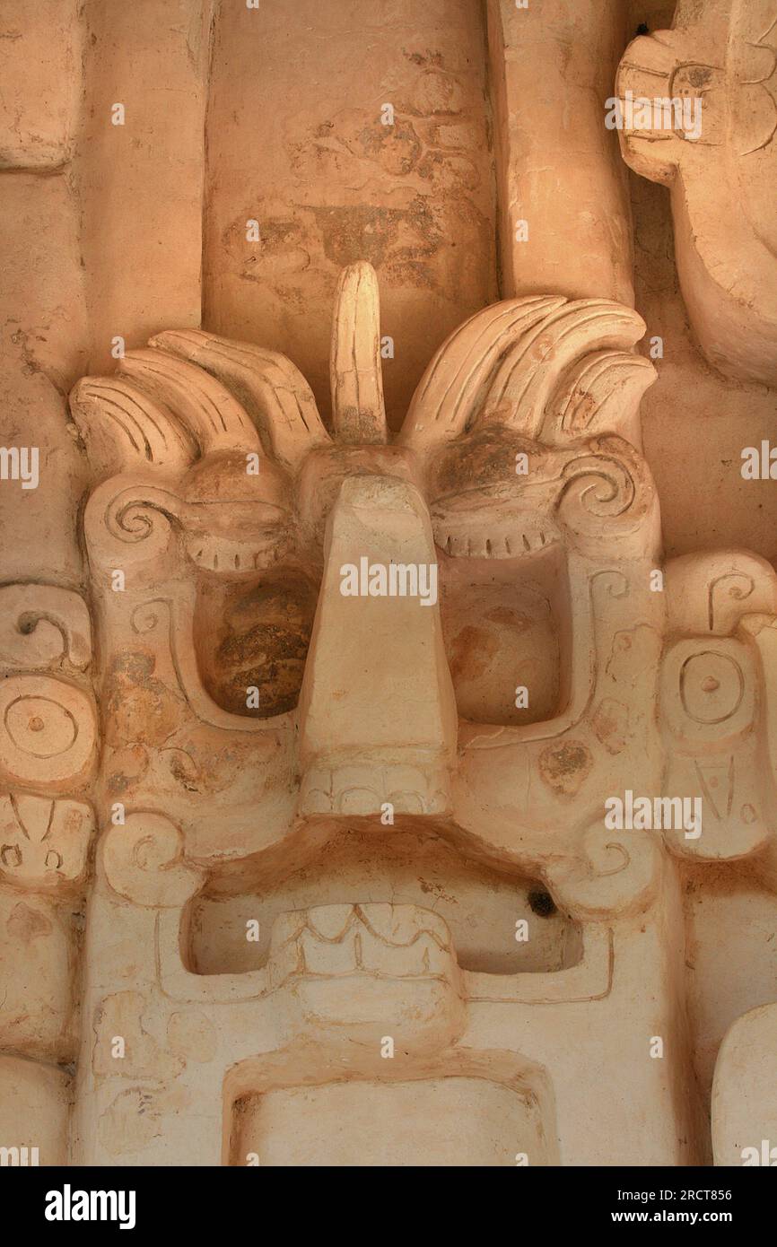 detail of the jaguar, Ek Balam, Maya archaeological site, Maya ...