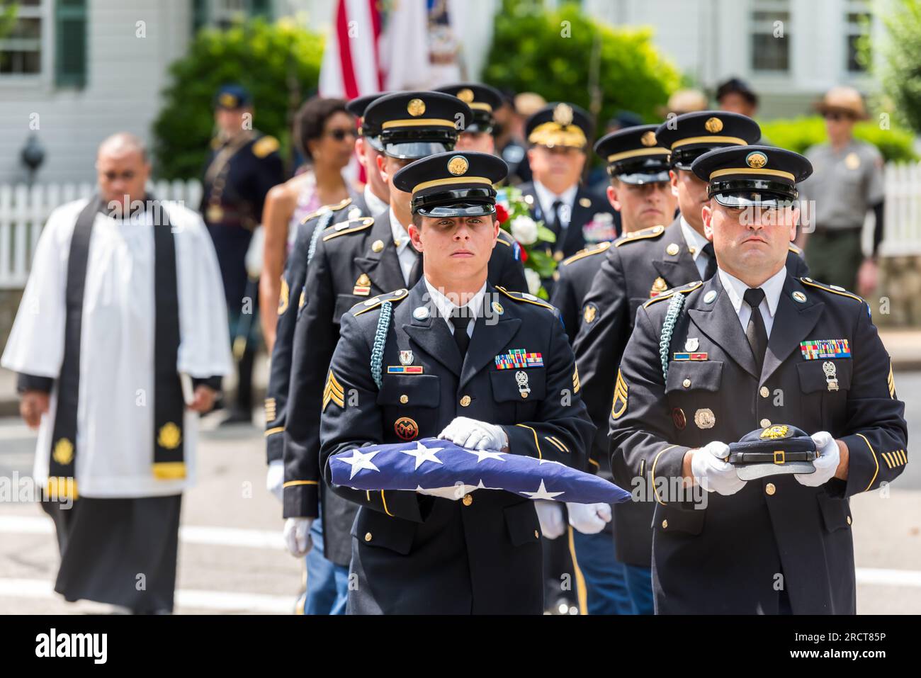 Massachusetts National Guard Selected Honor Guard, at ceremony honoring ...