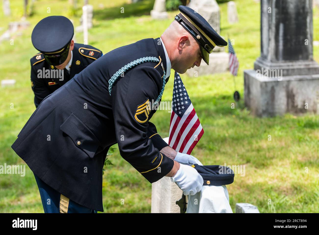 Ceremony honoring the life of George Washington Dugan, the only Black ...