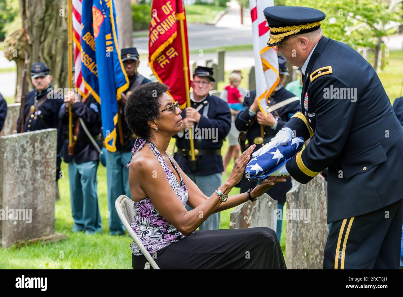 Ceremony honoring the life of George Washington Dugan, the only Black ...