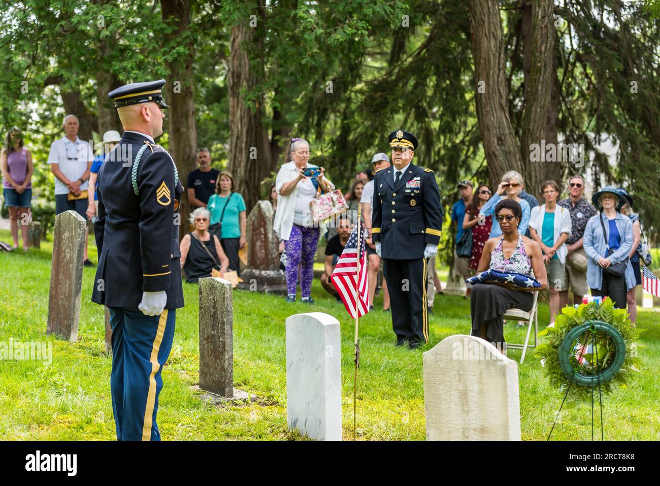 Ceremony honoring the life of George Washington Dugan, the only Black ...
