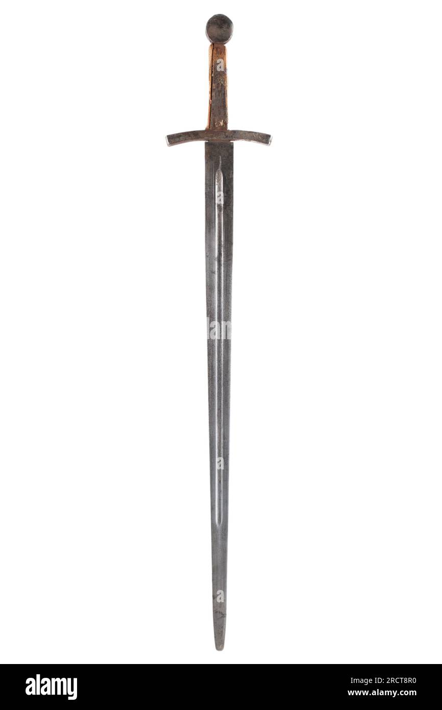 Medieval sword isolated on white background Stock Photo - Alamy