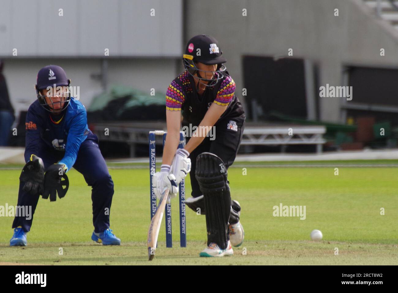 Leeds, 15 July 2023. Erin Burns batting for Central Sparks against ...