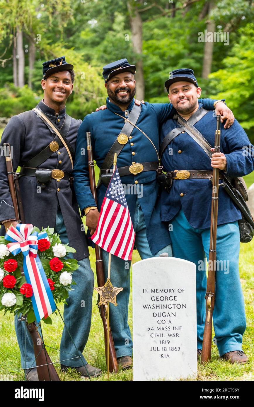 Ceremony honoring the life of George Washington Dugan, the only Black ...