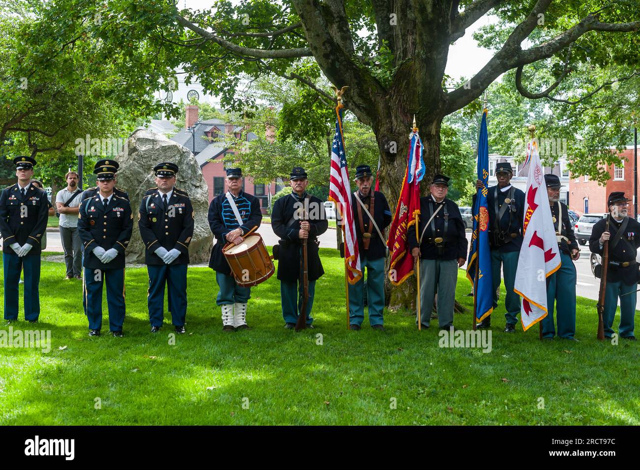 Ceremony honoring the life of George Washington Dugan, the only Black ...