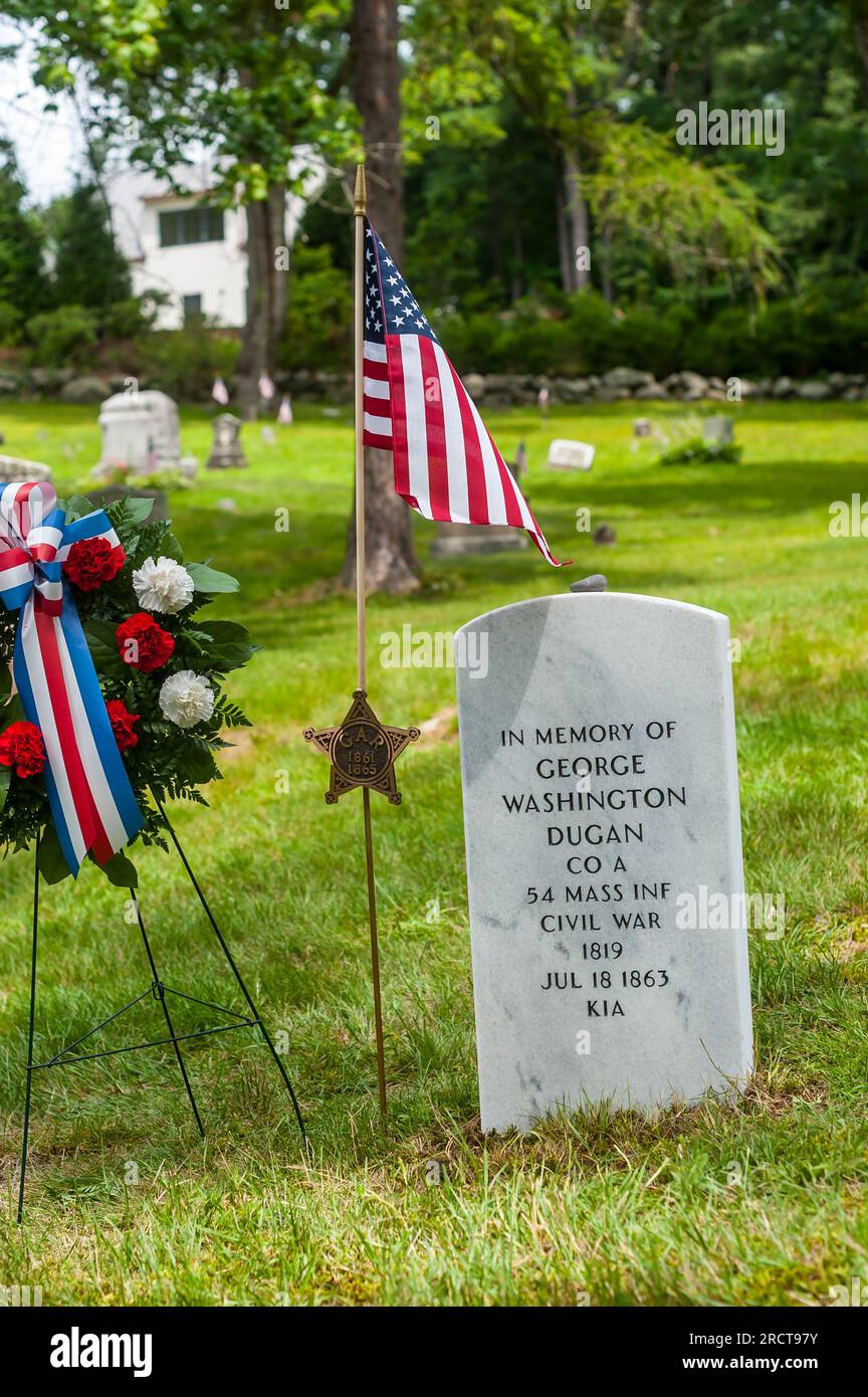 Ceremony honoring the life of George Washington Dugan, the only Black ...