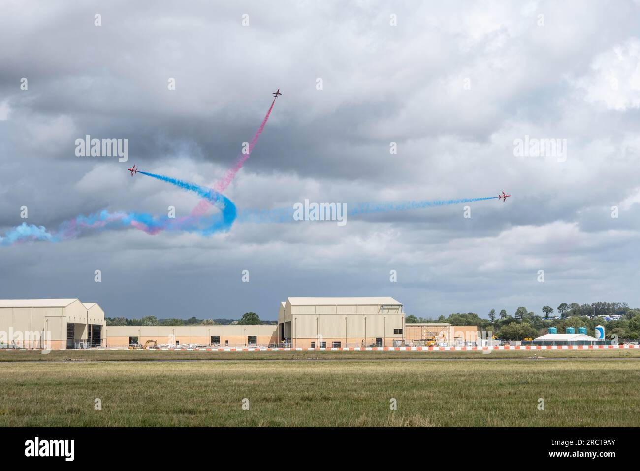 RAF FAIRFORD, GLOUCESTERSHIRE, ENGLAND - 15 July 2023: Red Arrows ...